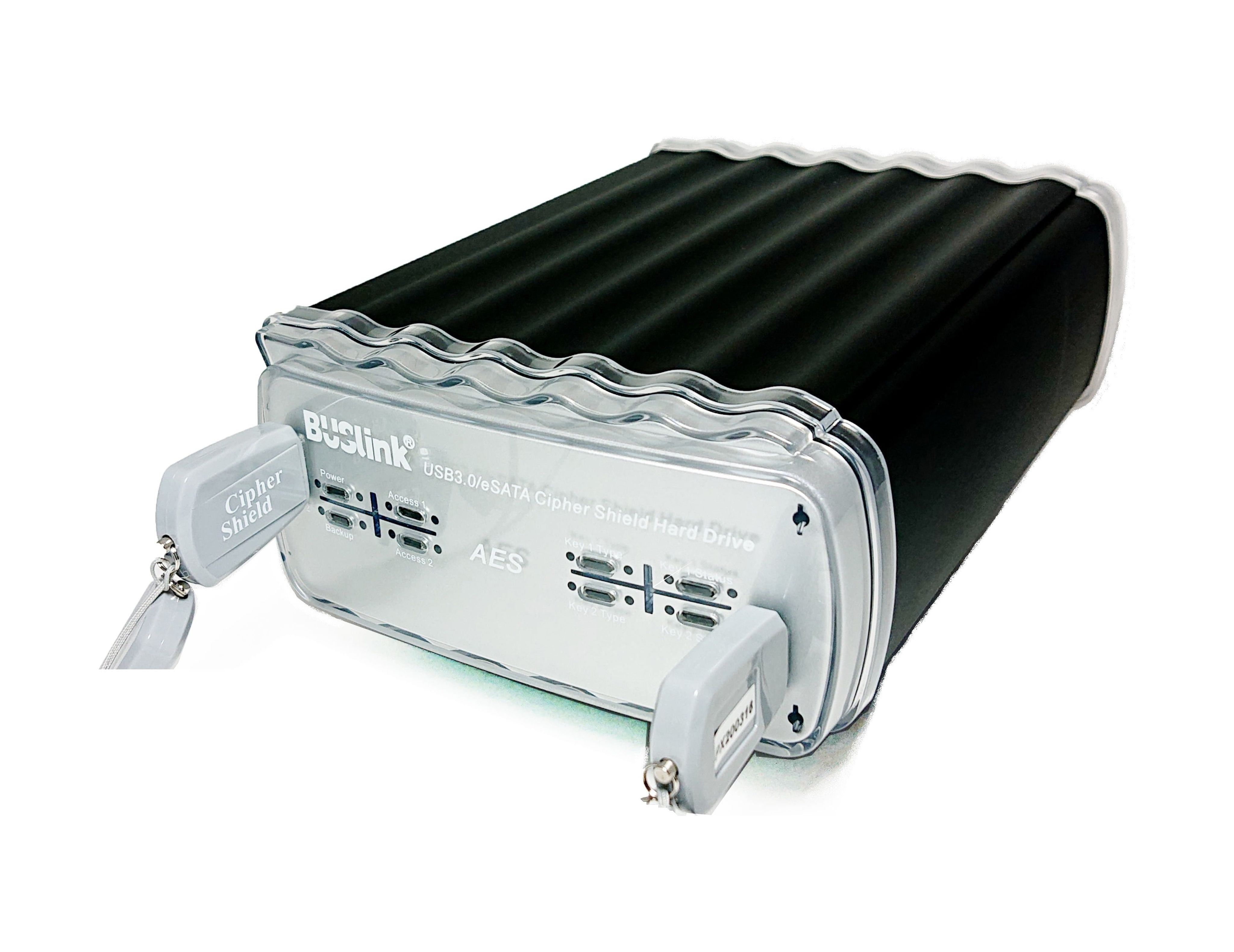 Dual Keys RAID 0 512-bit AES USB 3.0/eSATA CipherShield FIPS 140-2 ...