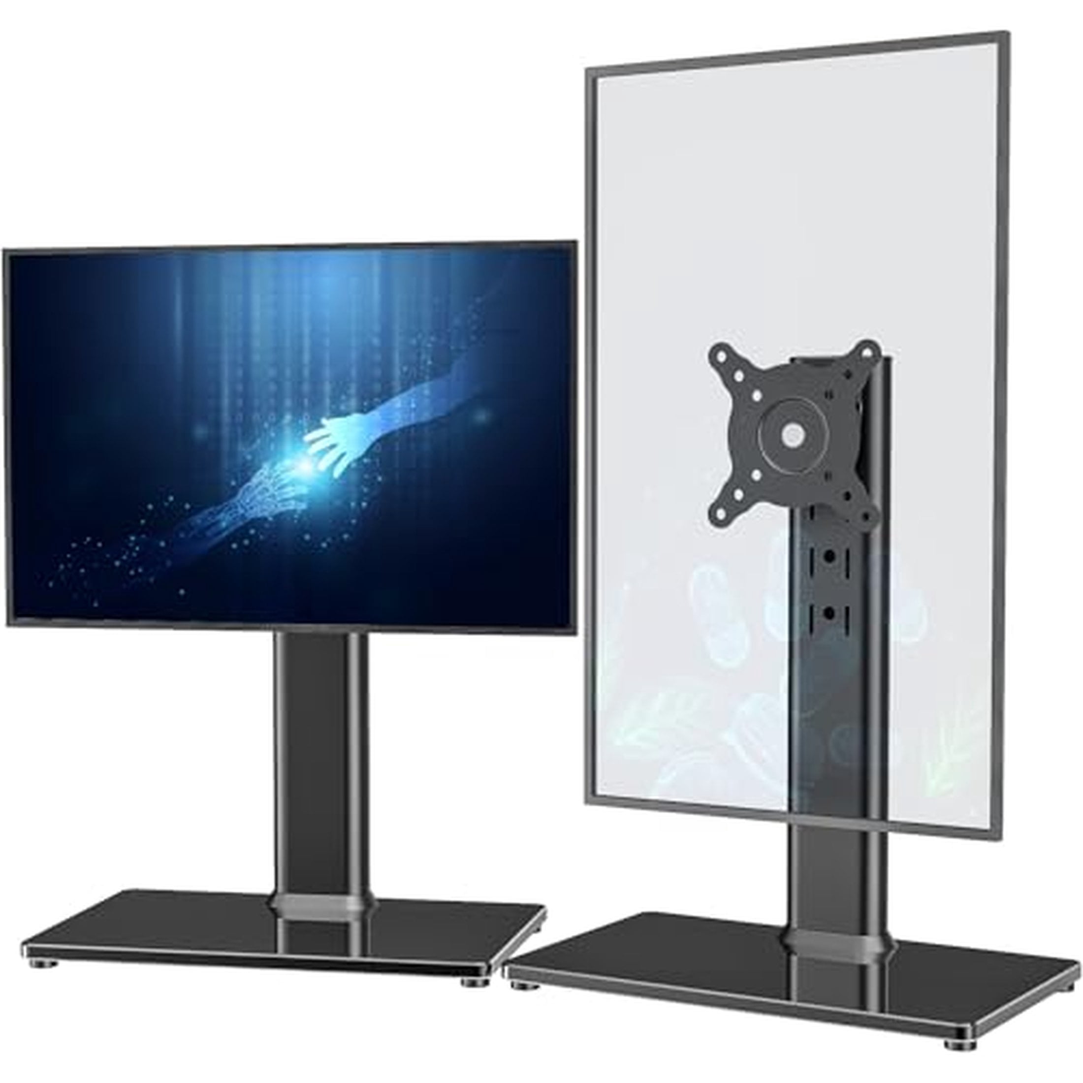 Dual LCD Monitor Stand Riser with Adjustable Height and Swivel Function ...