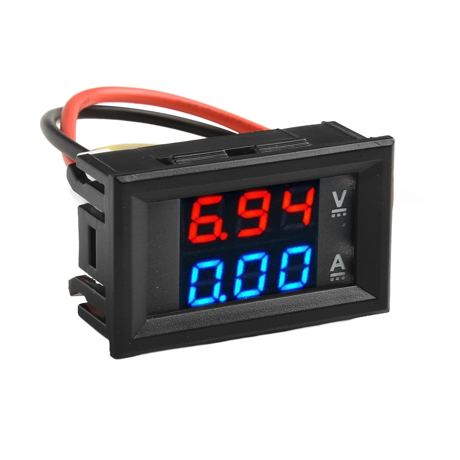 Dual LED 3 Digit Digital DC 100V 10A Voltmeter Ammeter Voltage Amps Current Power Meter ...