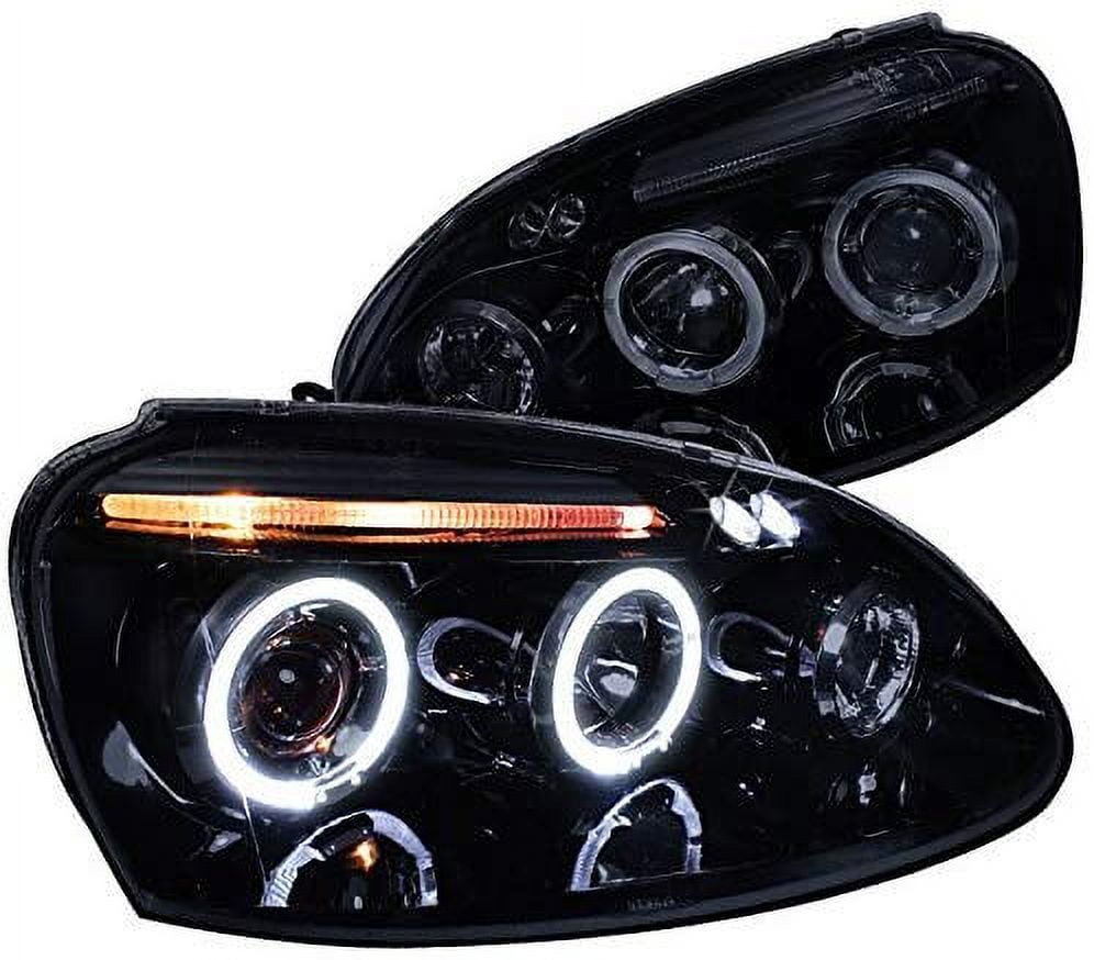 2006-2010 Volkswagen Dual LED Halo Projector Headlight, Gloss Black ...