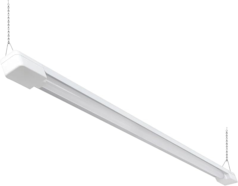 Dual Lamp Shop Light, 4500 Lumens, 4000K Cool White, Flush/Hanging ...