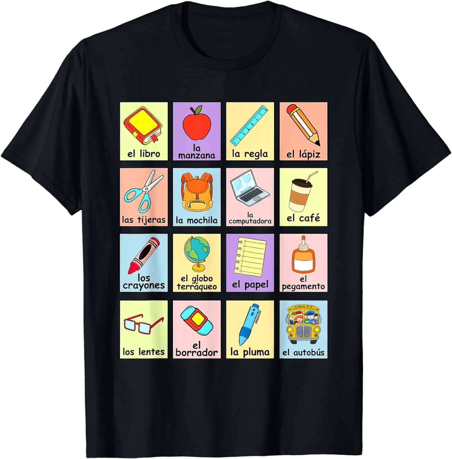 Dual Language Crew Bilingual Spanish Teacher Back To School T-Shirt ...