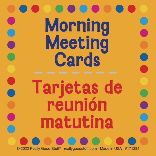 Dual Language Morning Meeting Cards - (Lenguaje Dual: Tarjetas de ...