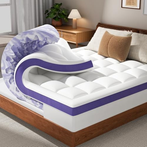 Dual Layer 4 Inch Memory Foam Mattress Topper Twin - 2 Inch Gel Memory ...