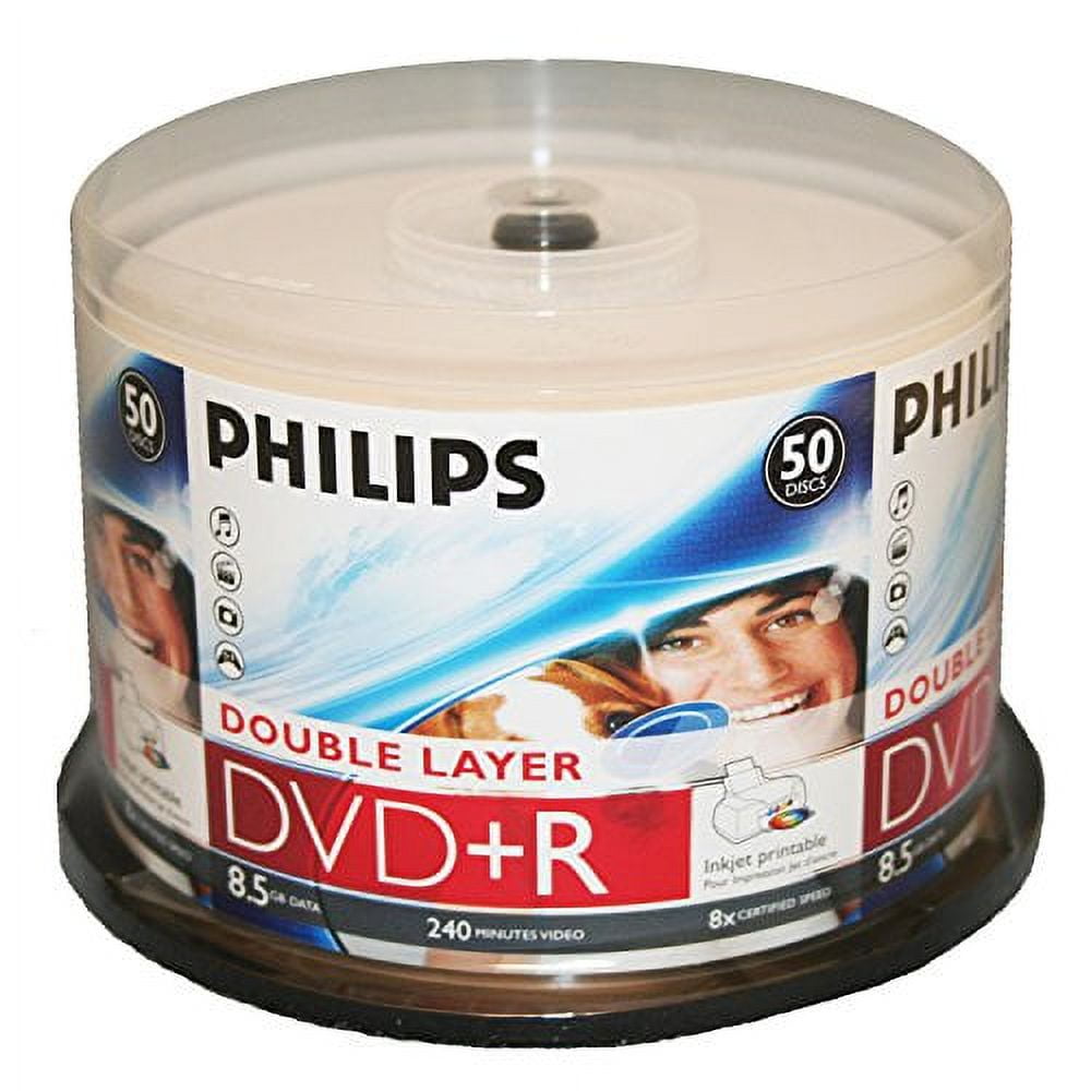 Dual Layer (DL) 8X DVD+R White Inkjet Hub Printable Double Layer DVD ...