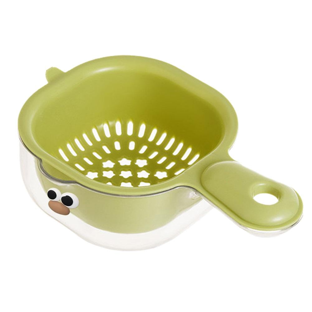 Dual-Layer Draining Basket with Handle – Multifunction Plastic Strainer ...