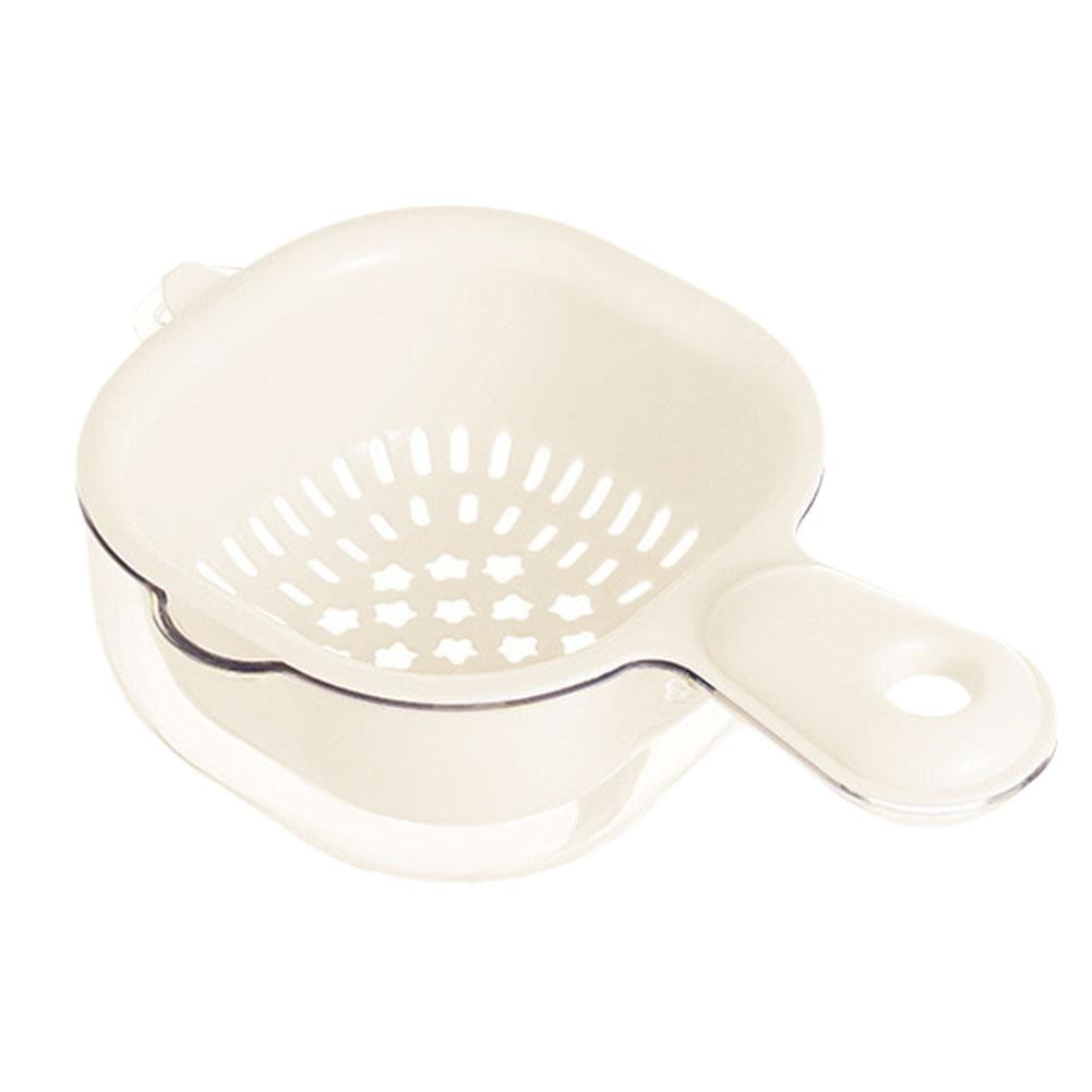 Dual-Layer Draining Basket with Handle – Multifunction Plastic Strainer ...