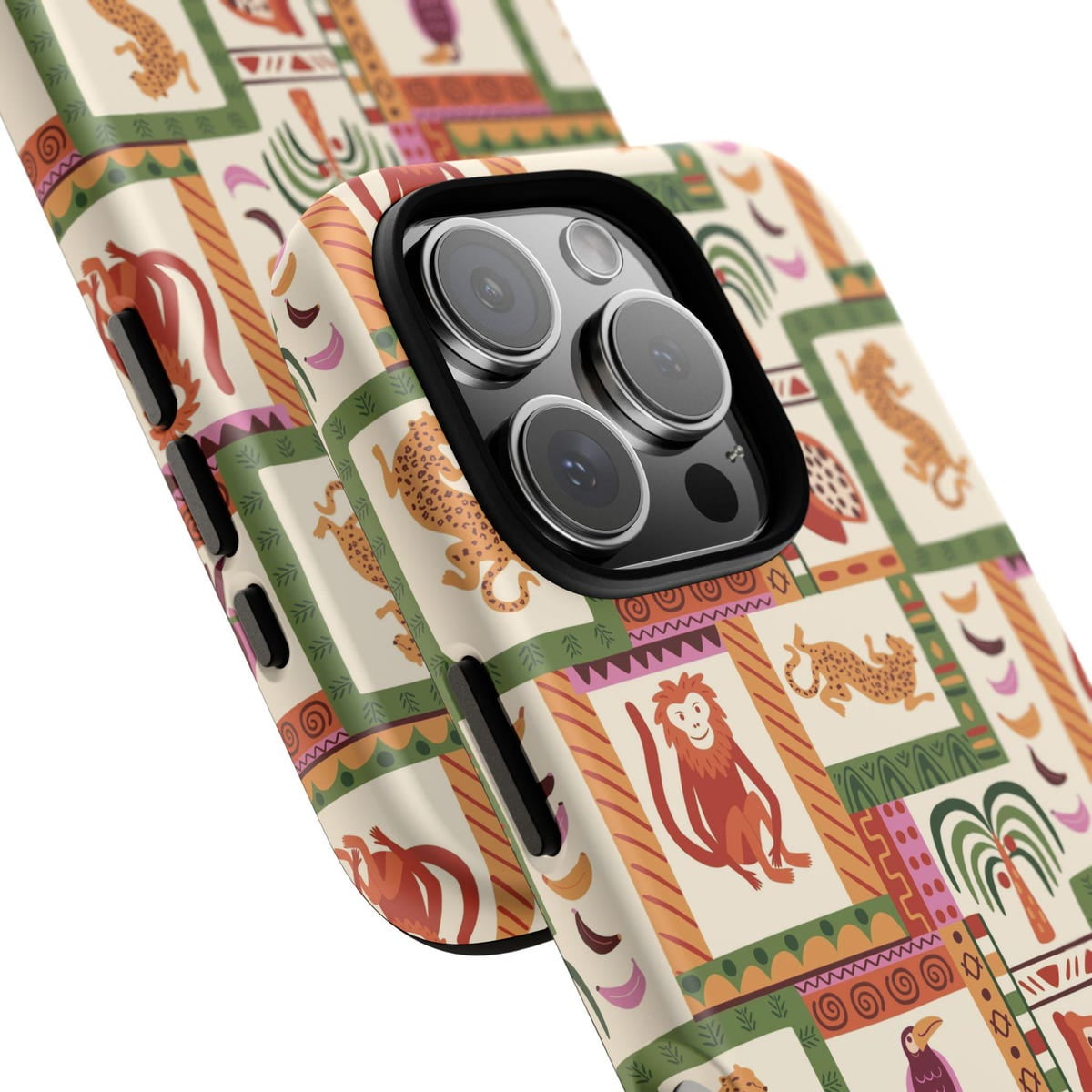 Dual Layer Exotic Wildlife Jungle Safari Tropical Phone Case with ...