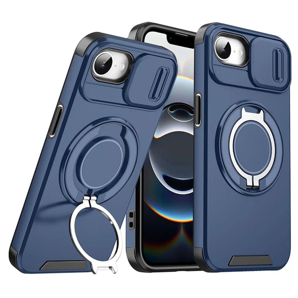 Dual Layer MagSafe Case with Rotating Stand and Privacy Camera Cover ...