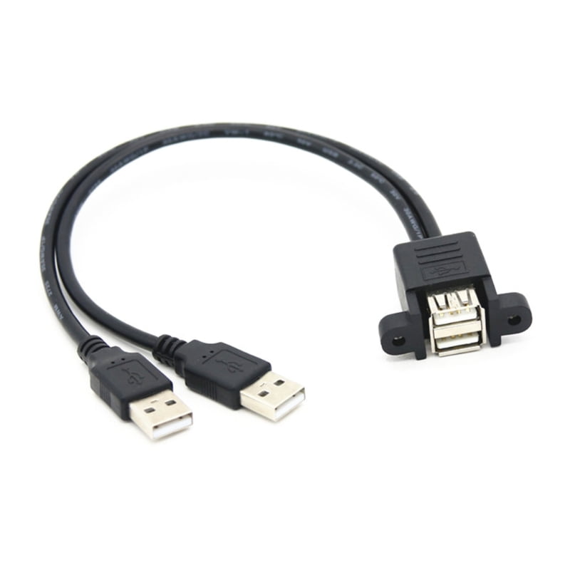 Dual Layer USB 2.0 A Male to Female Extension Cable With Panel Mount ...