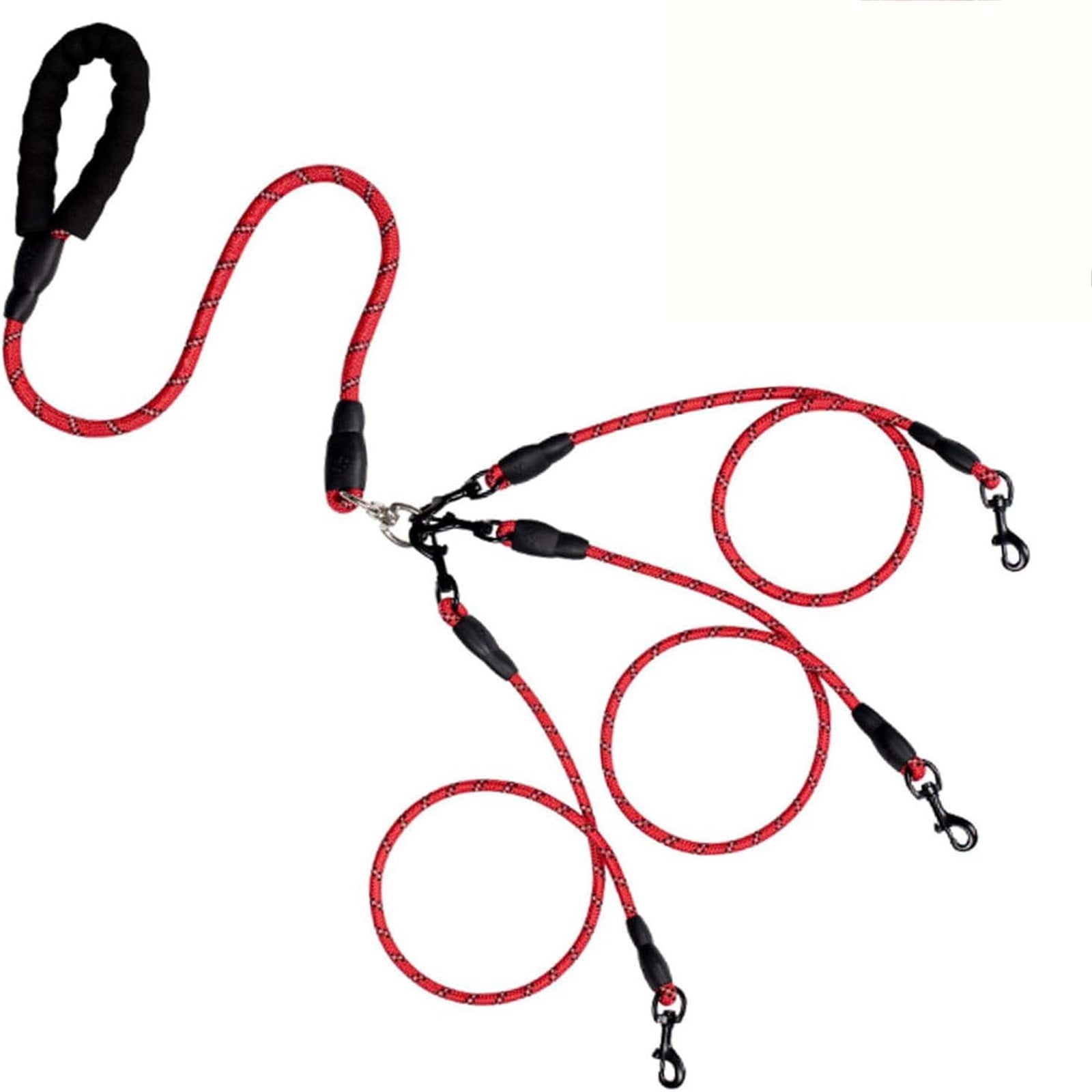 Dual Leash Rope, Padded Handle Split Lead, Heavy-Duty Clip Main Rope ...