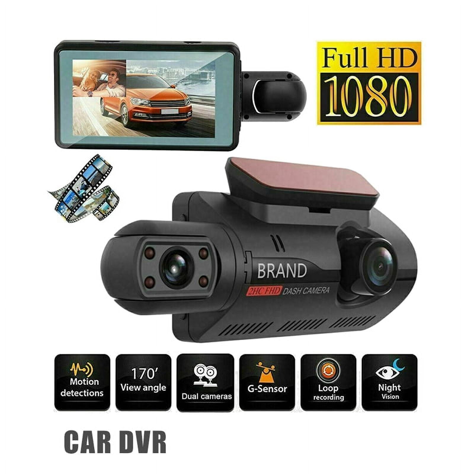 Dual Lens Dash Cam Car DVR Front and Inside Camera Video Driving ...