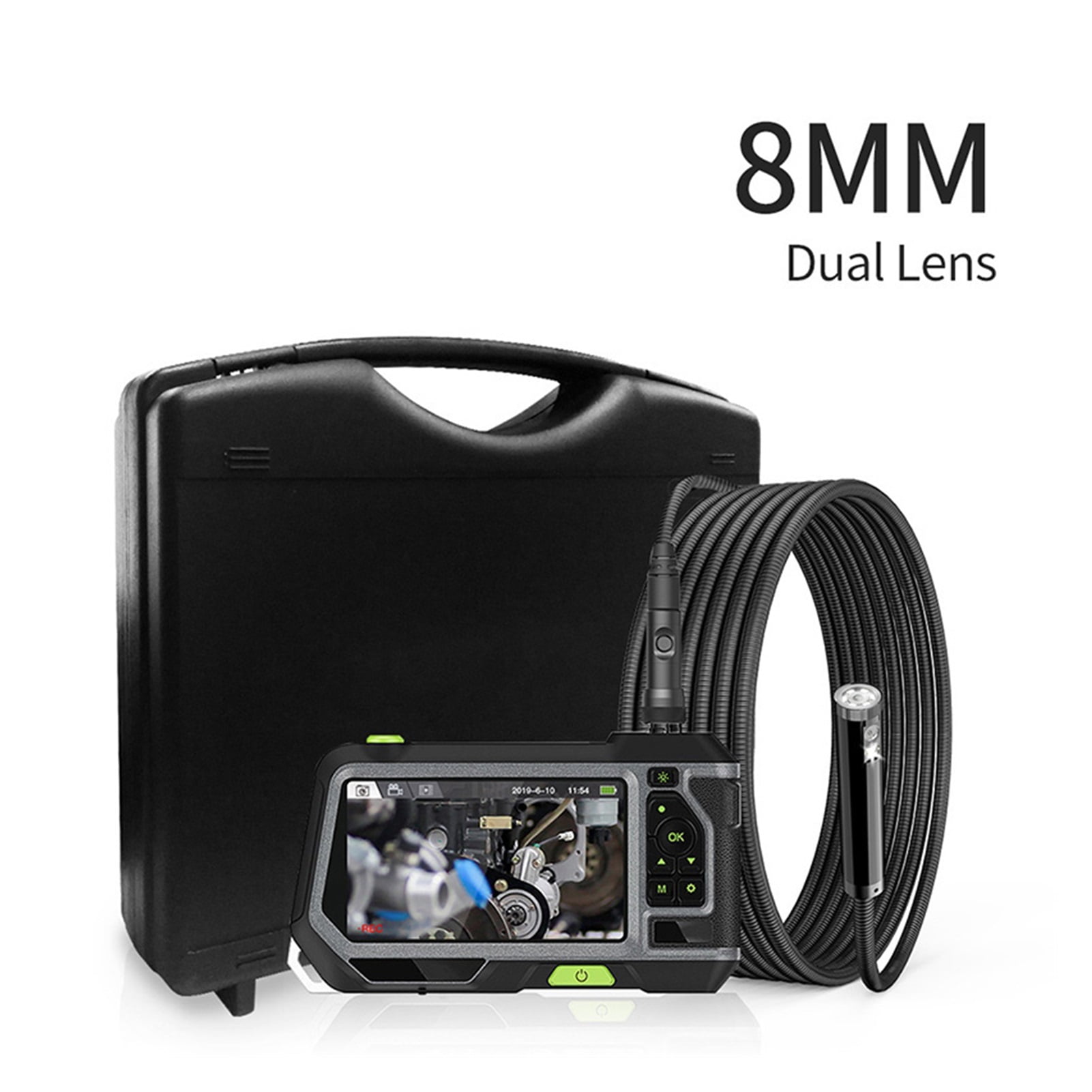 Dual Lens Endoscope Camera With 5-Inch IPS LCD Monitor Industrial Waterproof Borescope ...