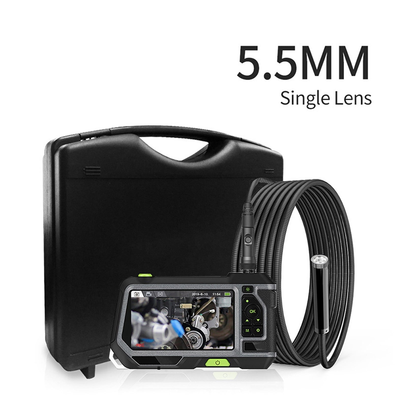 Dual Lens Endoscope Camera With 5-Inch IPS LCD Monitor Industrial ...