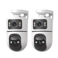 Dual Lens PTZ Outdoor Security Camera, Auto Tracking, 2.4G WiFi, Night ...