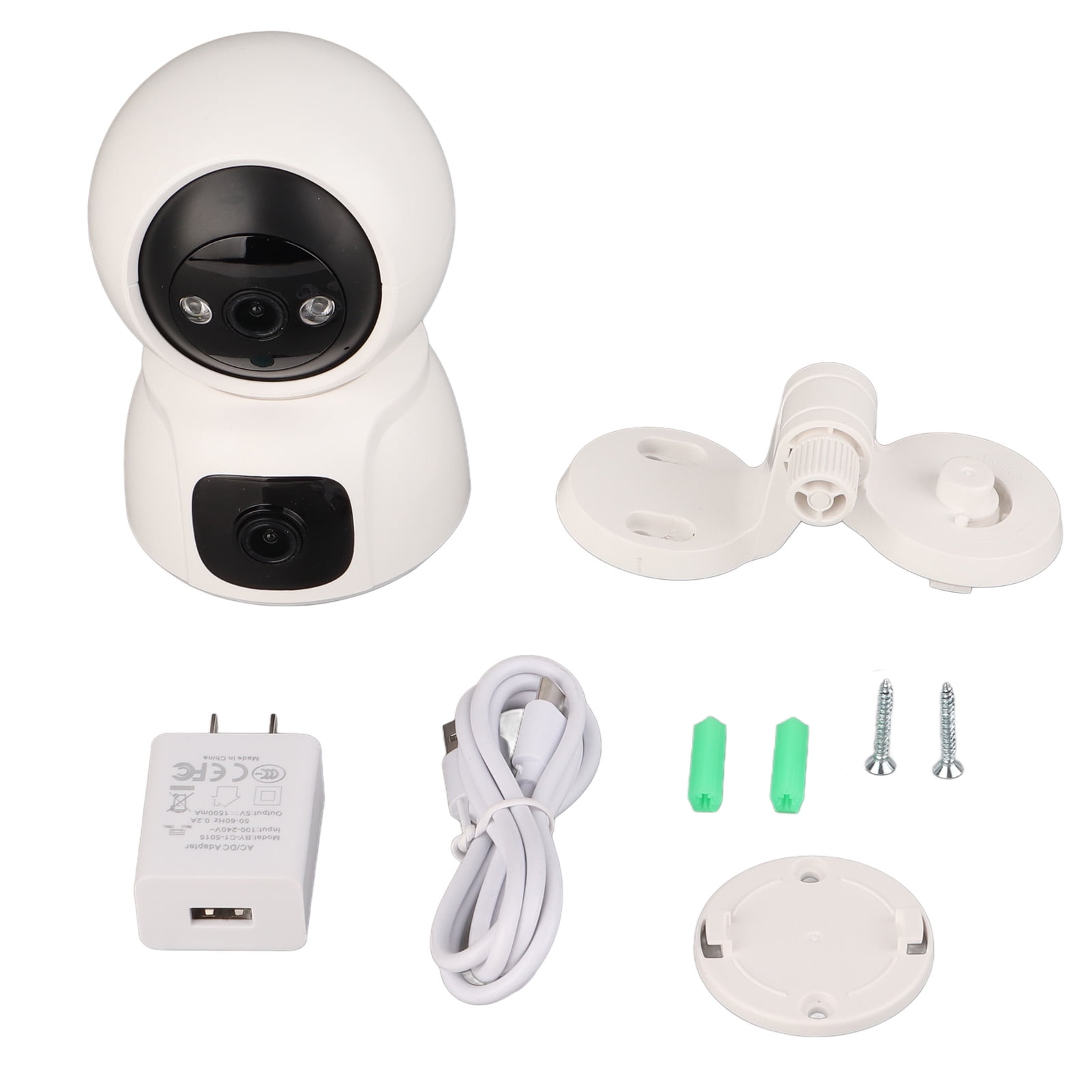 Dual Lens Security Camera 1080P HD Smart WiFi Motion Tracking 2 Way ...