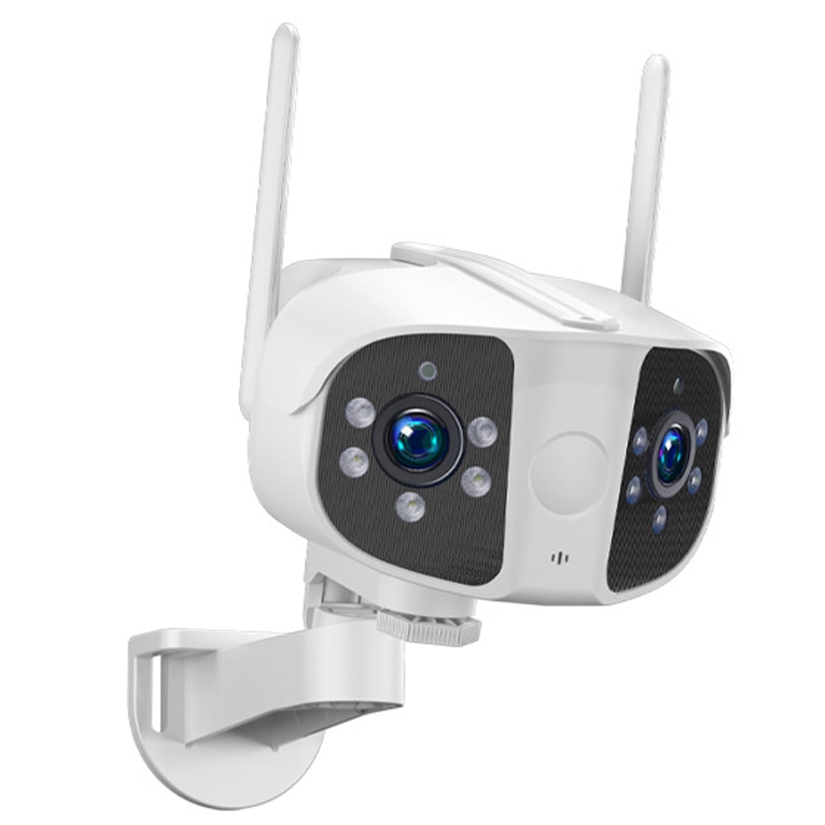 Dual Lens Security Camera With 360 Degree Pan Tilt, 6Mp Hd Color Night ...