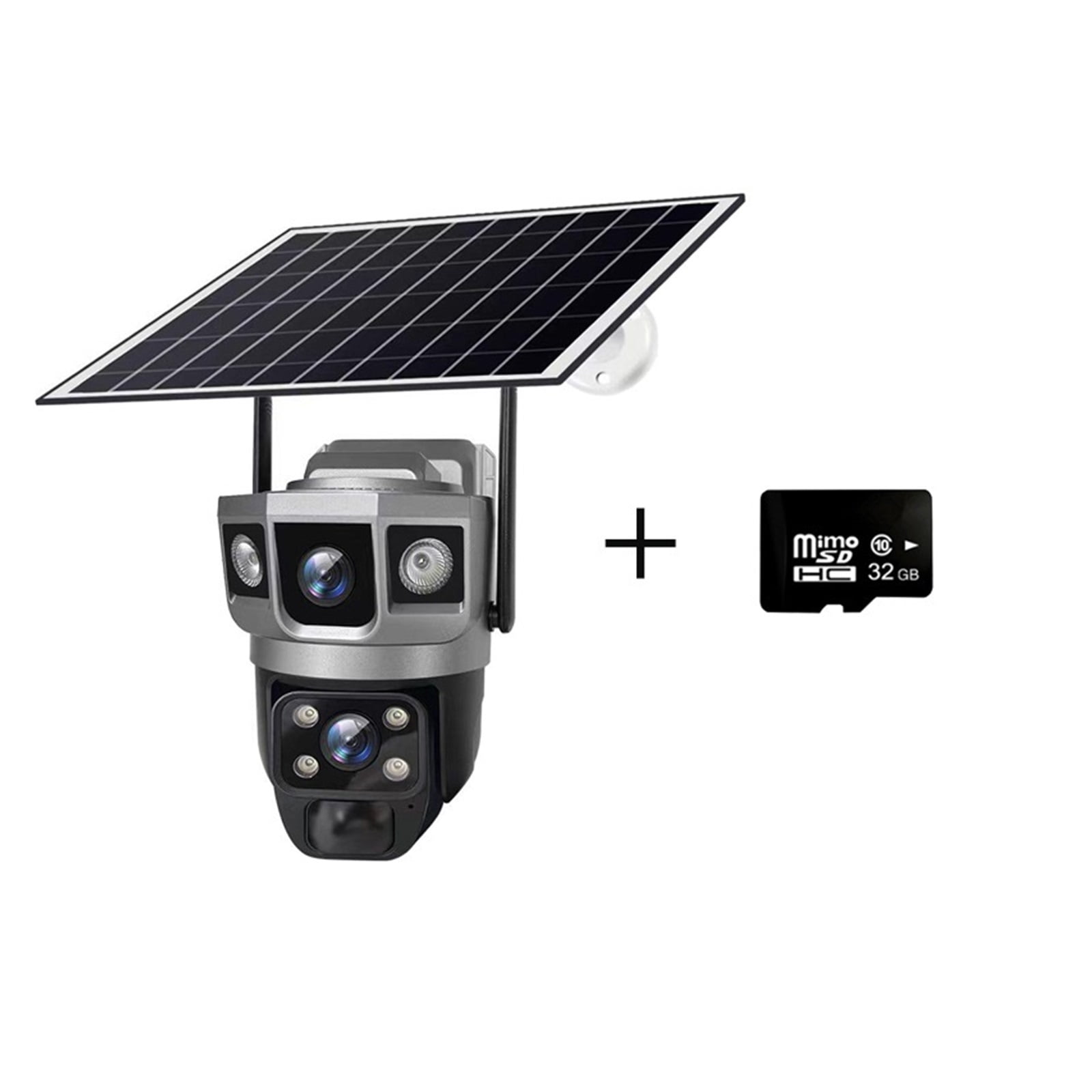 Dual Lens Three Screen WIFI Solar 12MP 10X Zoom CCTV Outdoor Automatic ...