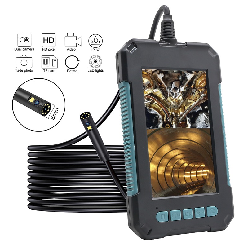 Dual Lens Video Industrial Endoscope IP67 Waterproof Camera Borescope ...