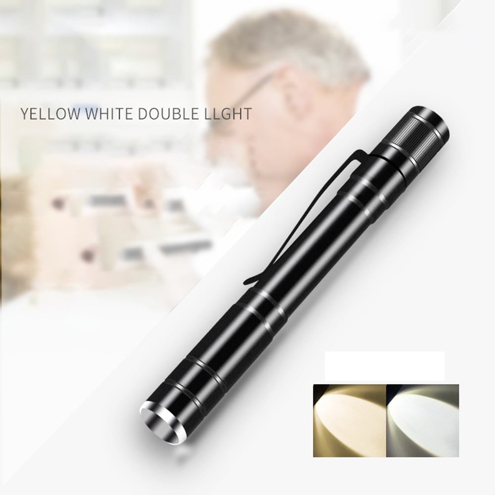 Dual Light Source Pupil Pen Light Small Flashlight Mini Examination Pen ...