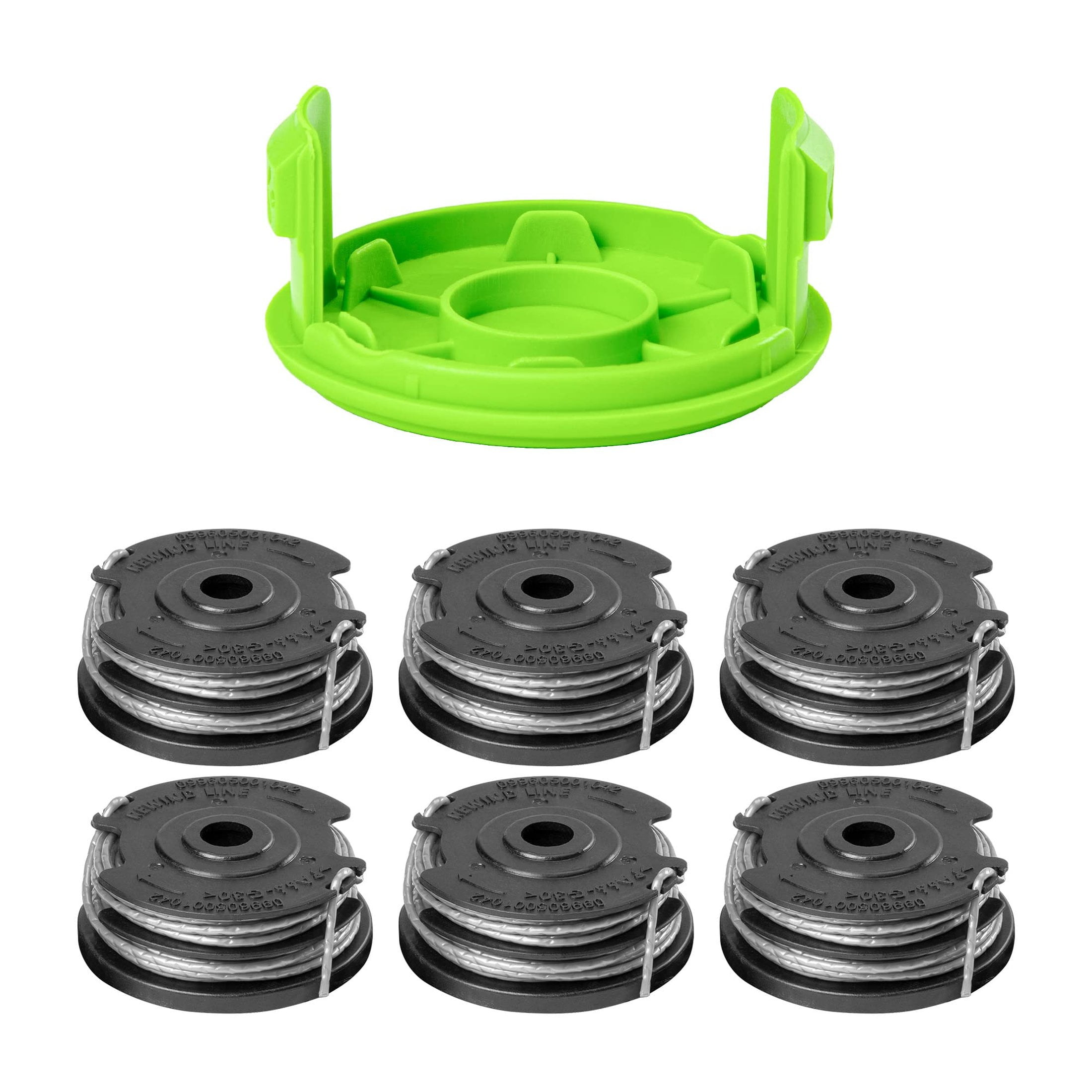Dual Line Auto-Feed String Trimmer Spools 6-Pack Replacement Covers ...