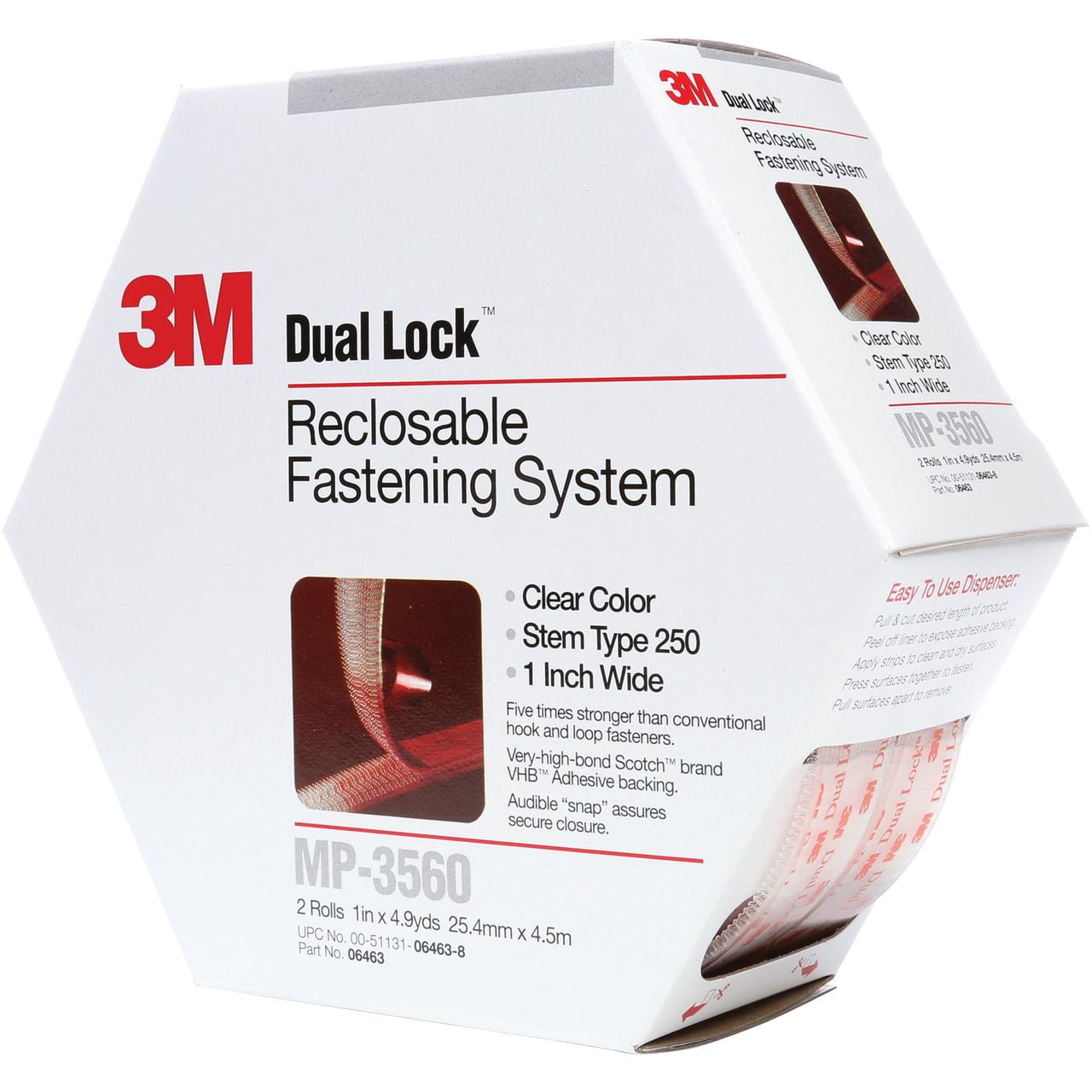 Dual Lock Dual Lock? Fasteners-Mini Pk.s,1x4.9yds,Clr,5/CS - BXPDK3M110 ...