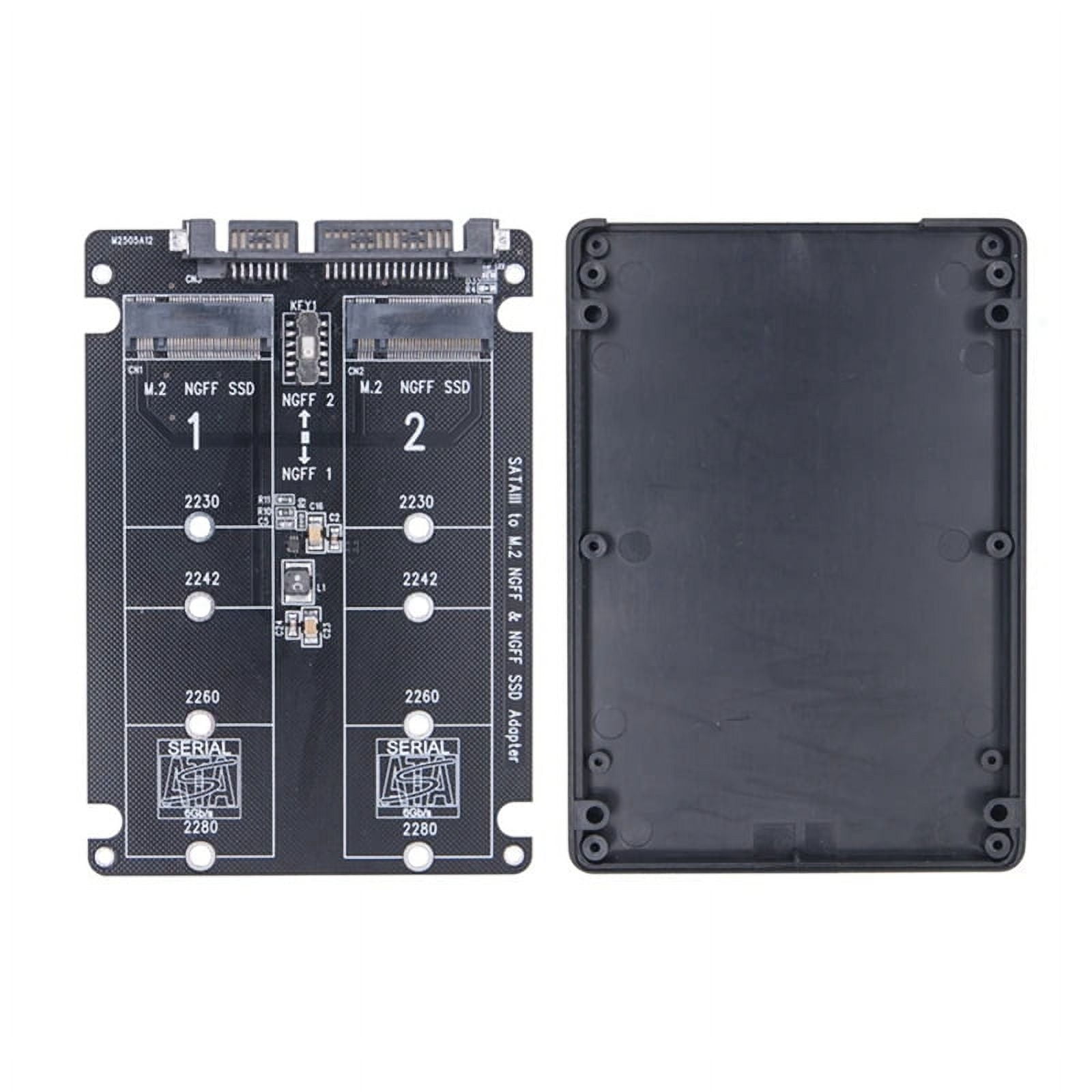 Dual M.2 to SATA3.0 Adapter Protocol SSD 2 Port NGFF B Key 3.0 6Gbps M2 Converter - Walmart.com