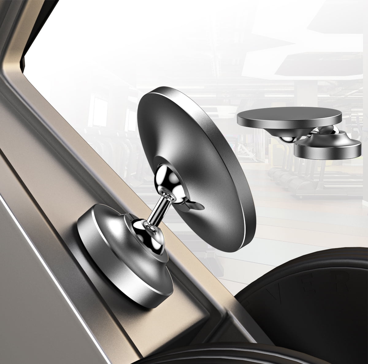 Dual Magnetic Foldable Mobile Phone Holder, 360° Adjustable Rotating ...
