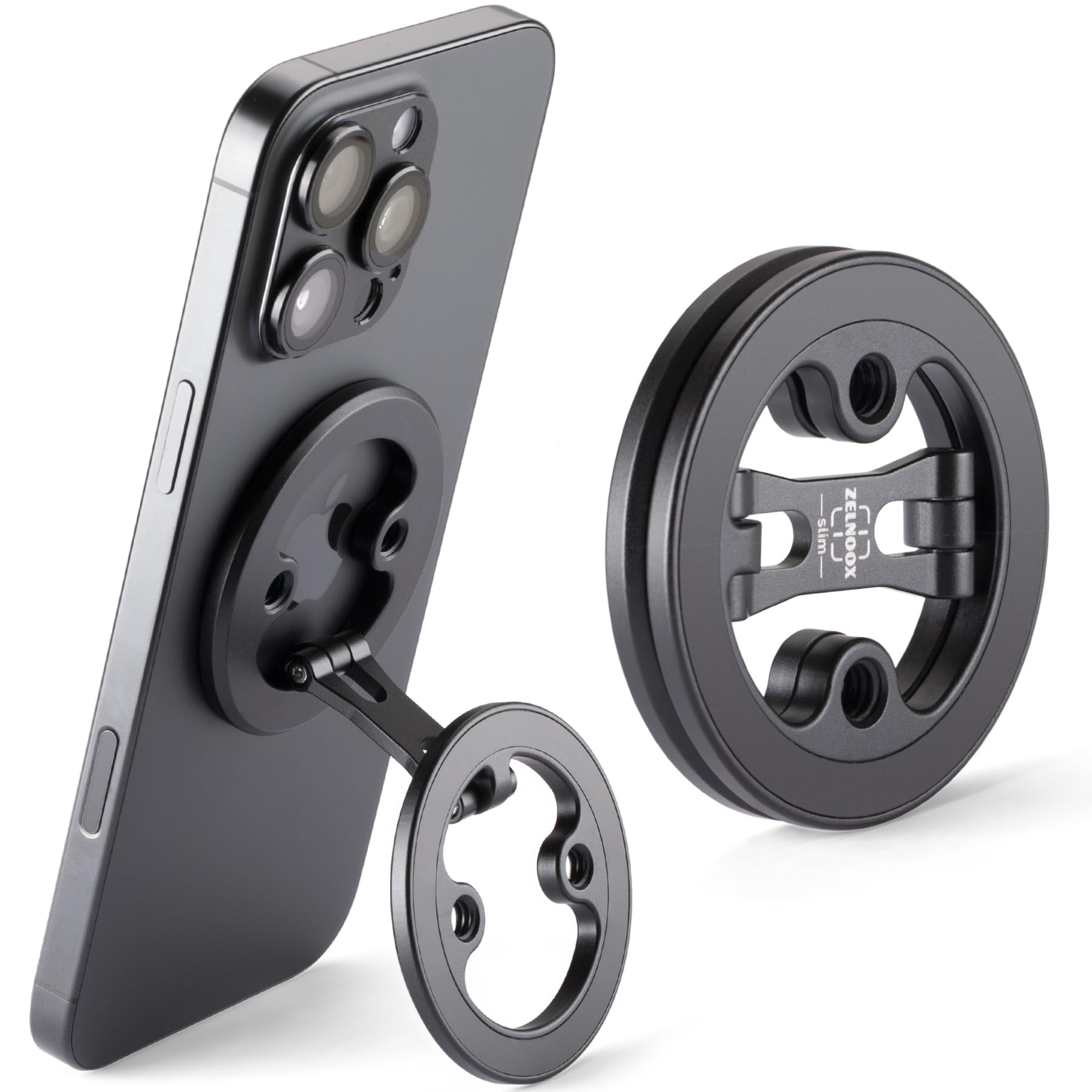 Dual Magnetic Ring TWE5 Stand for iPhone - Ultra-Compact, Foldable, and ...