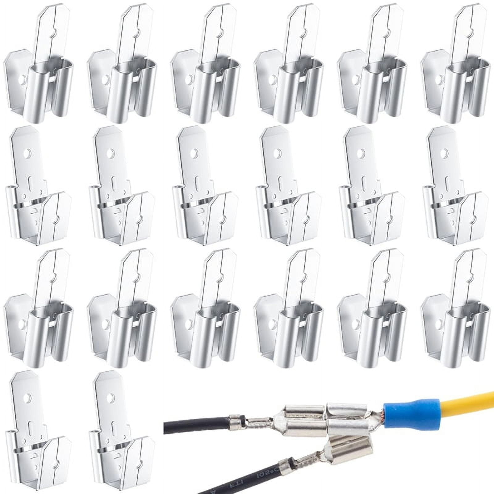 Dual Male Piggyback Spade Connectors, 3 Way Electrical Female Male ...