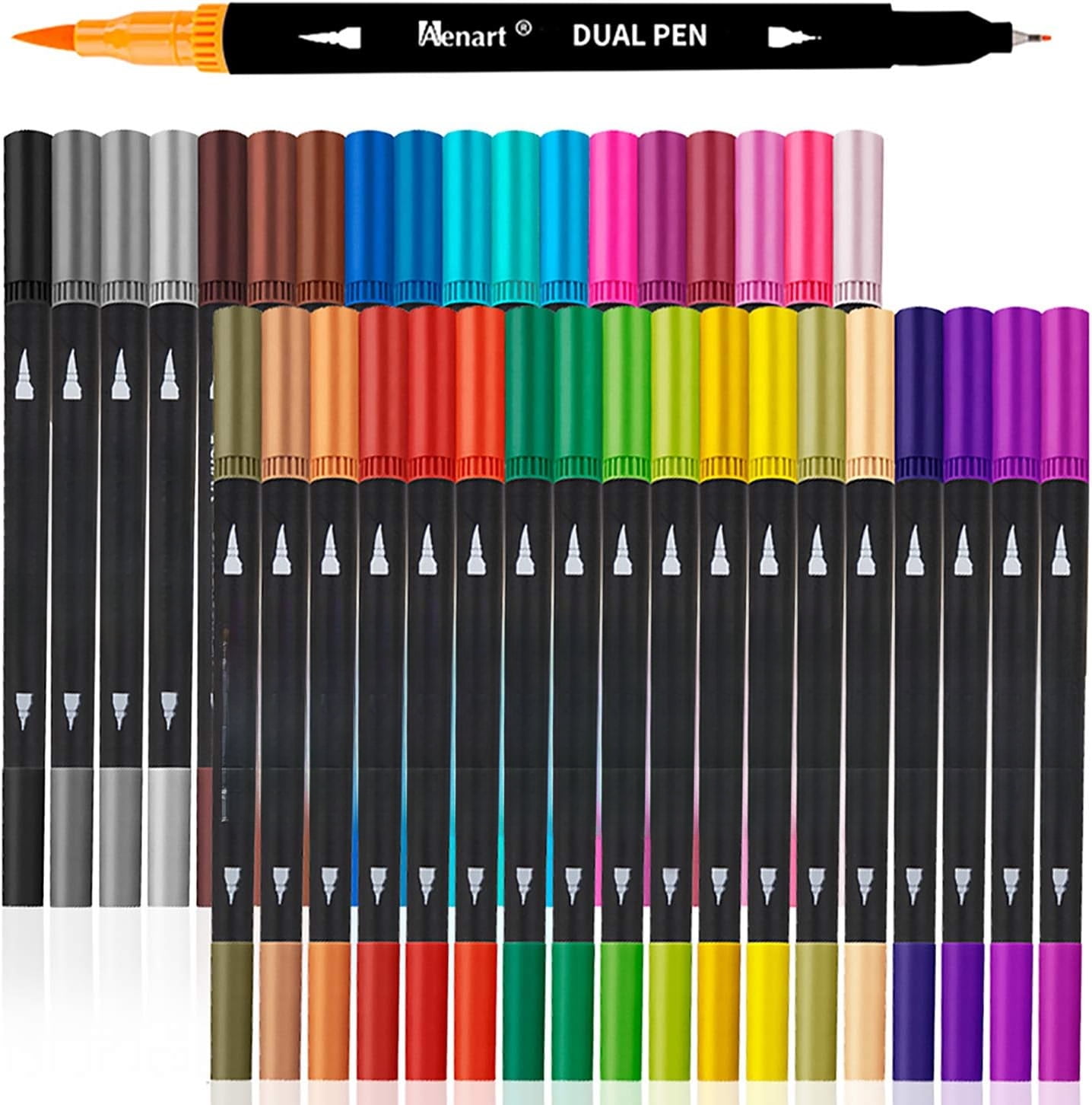 Dual Markers Brush Pens, Point Art Marker, Double Tip Colored Pen for ...