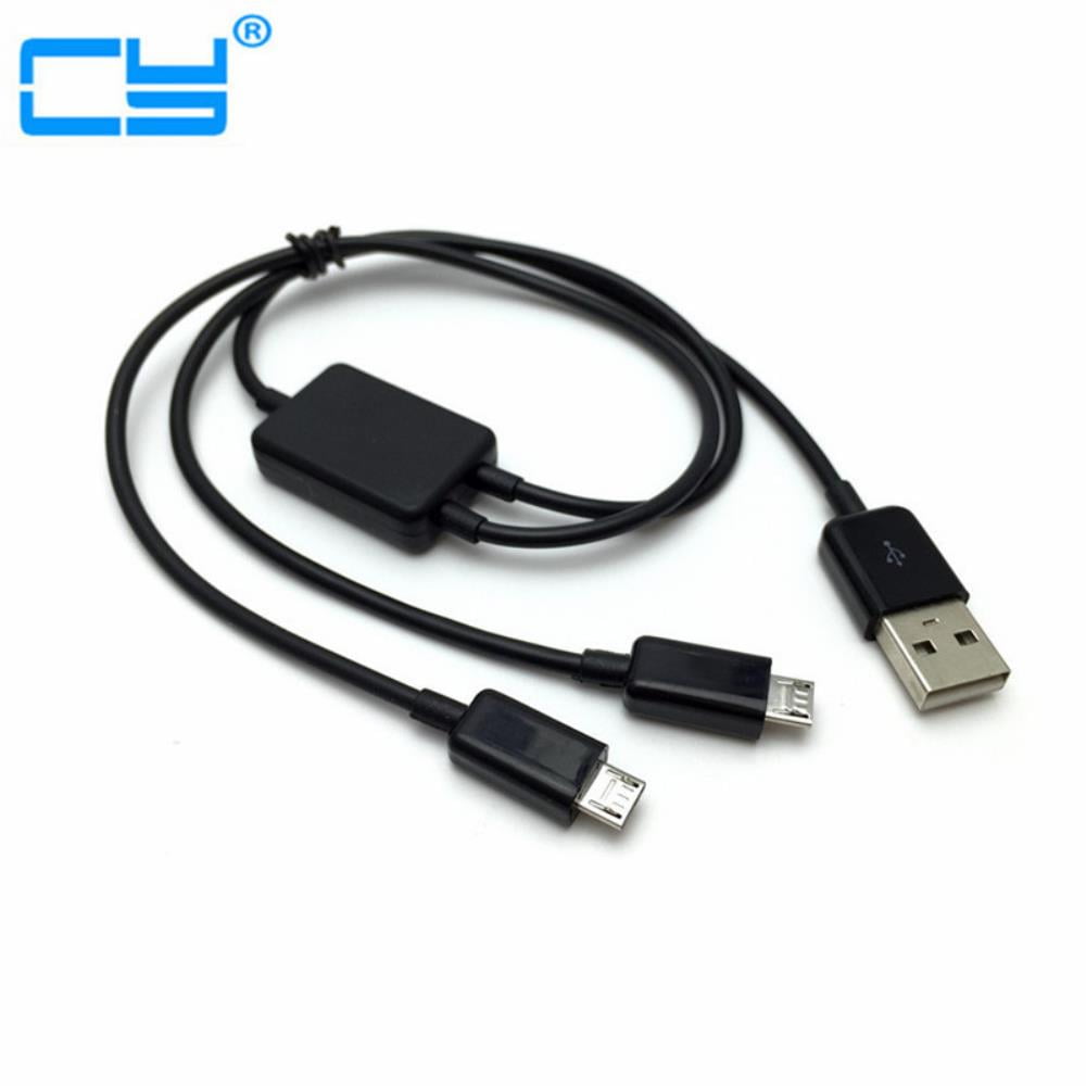 Dual Micro USB Splitter Charge Cable USB Male to 2 Micro USB Splitter ...
