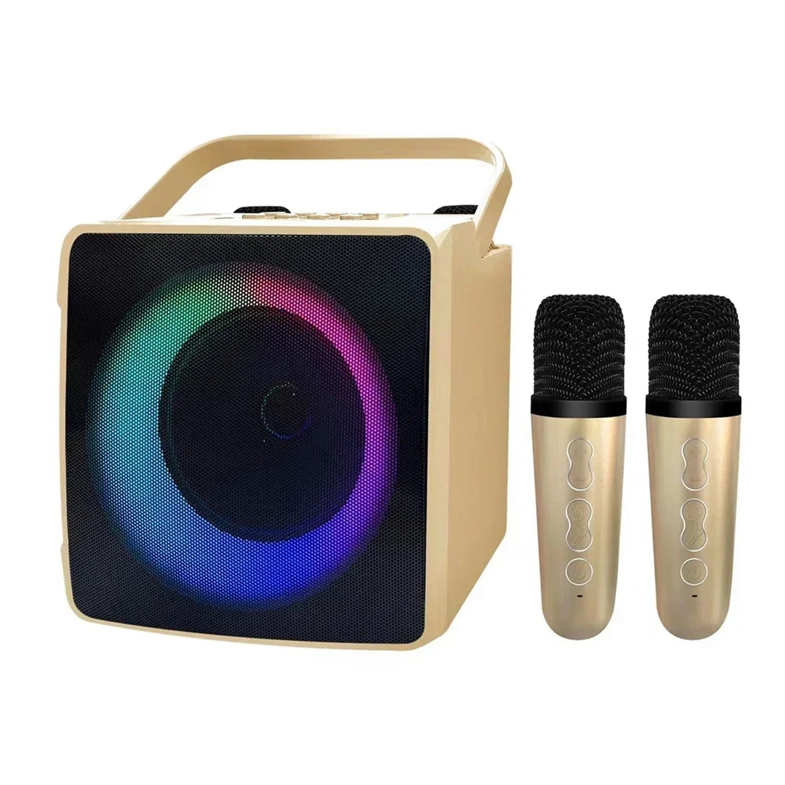 Dual Microphone Machine With RGB LED Light Bluetooth-compatible Speaker ...