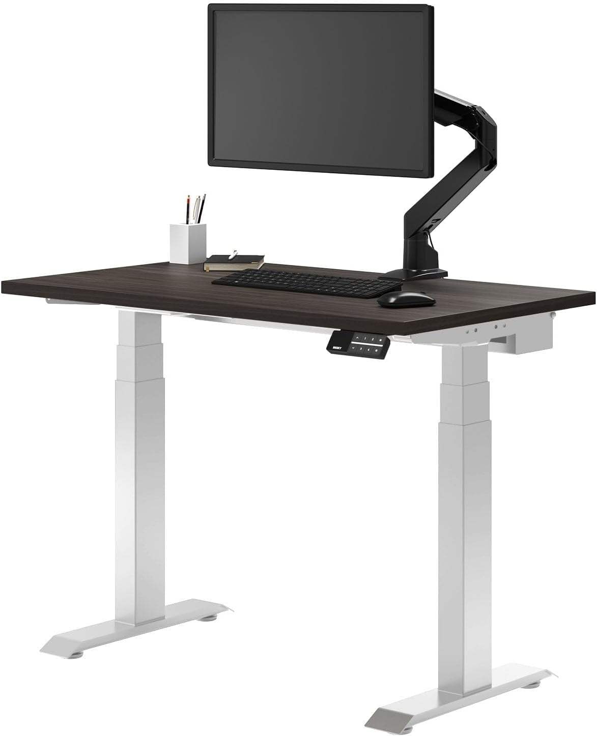 Dual Mini Sit Stand Desk - 32x20'' Electric Small Standing Desk - Dual ...