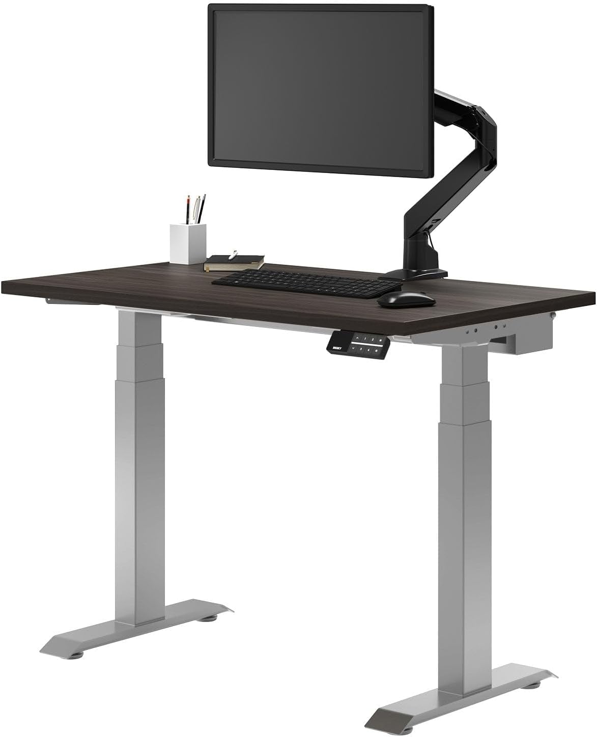Dual Mini Sit Stand Desk - 32x20'' Electric Small Standing Desk - Dual Motor 3 Stage Small ...