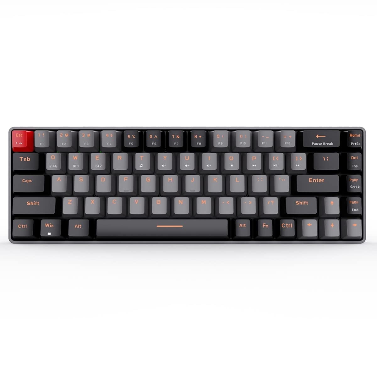 Dual Mode 2.4G/BT Wireless Mechanical Keyboard Red Switch Gaming ...