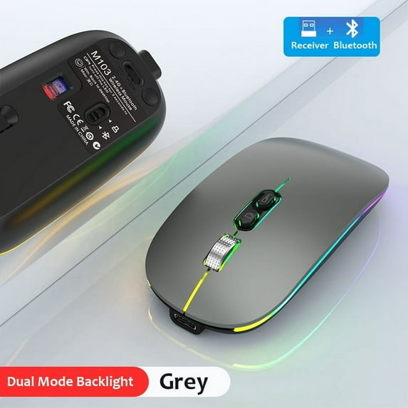 Dual Mode Bluetooth 2.4G Wireless Mouse One-Click Desktop Function Type ...