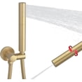 Dual Modes Brass Shower Wand High Pressure 7 Inch Brushed Finish Shower ...