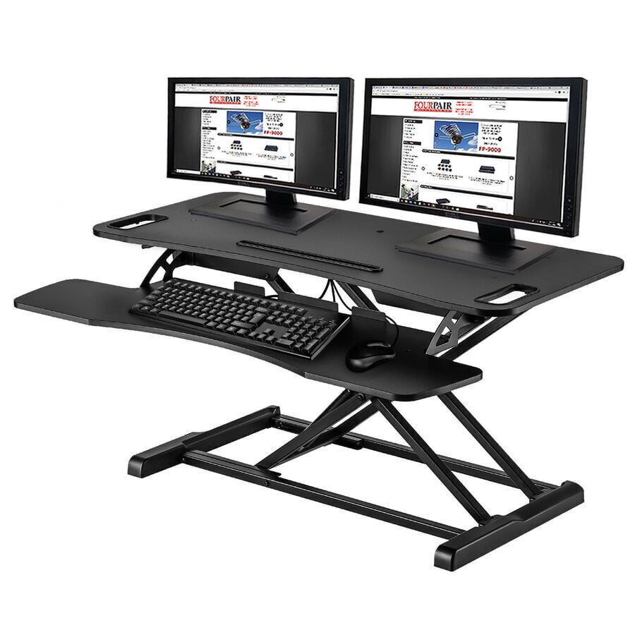 Dual Monitor Adjustable Height Desk Riser Tabletop Workstation 37in ...