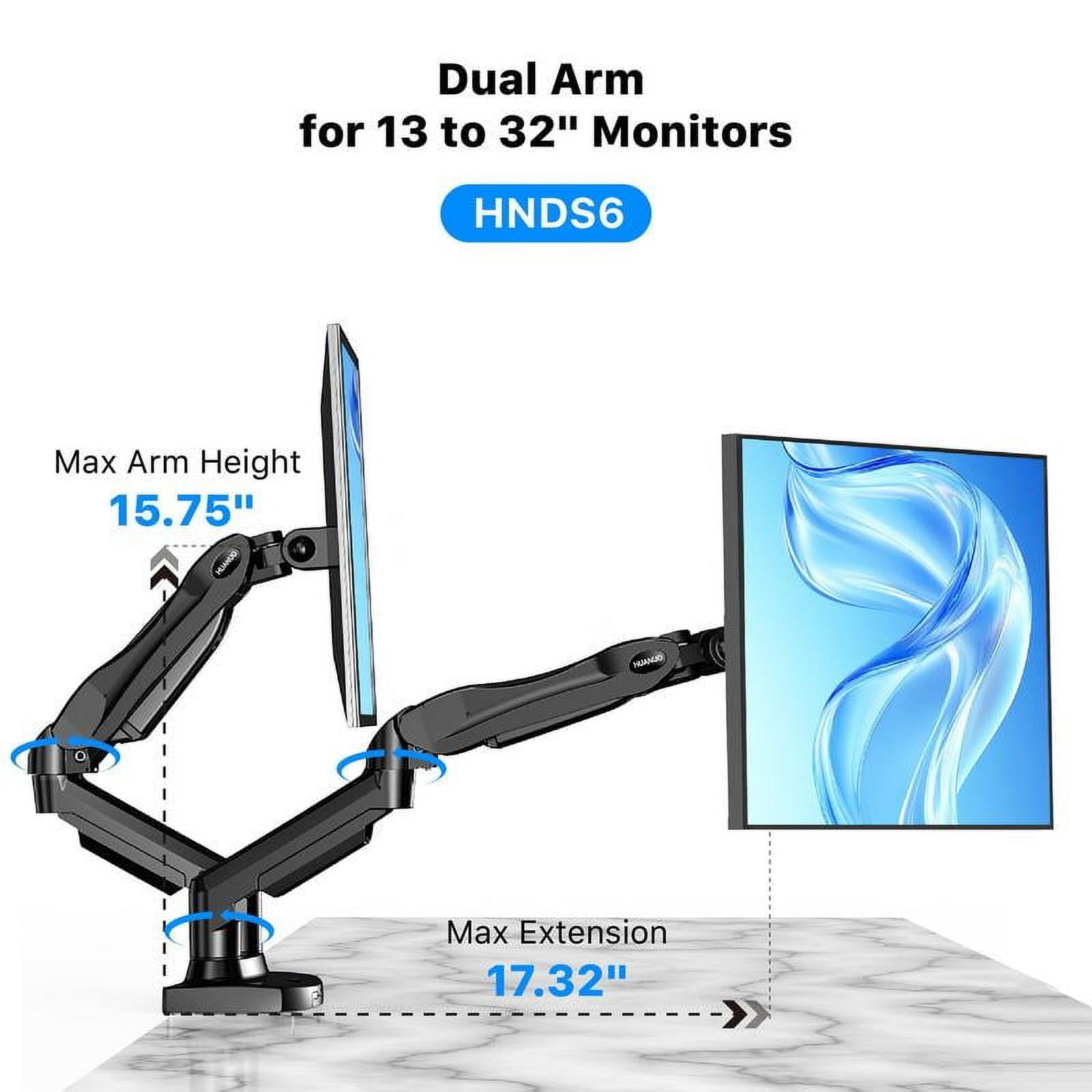 Dual Monitor Arm Adjustable Gas Spring Monitor mount for Gaming and ...