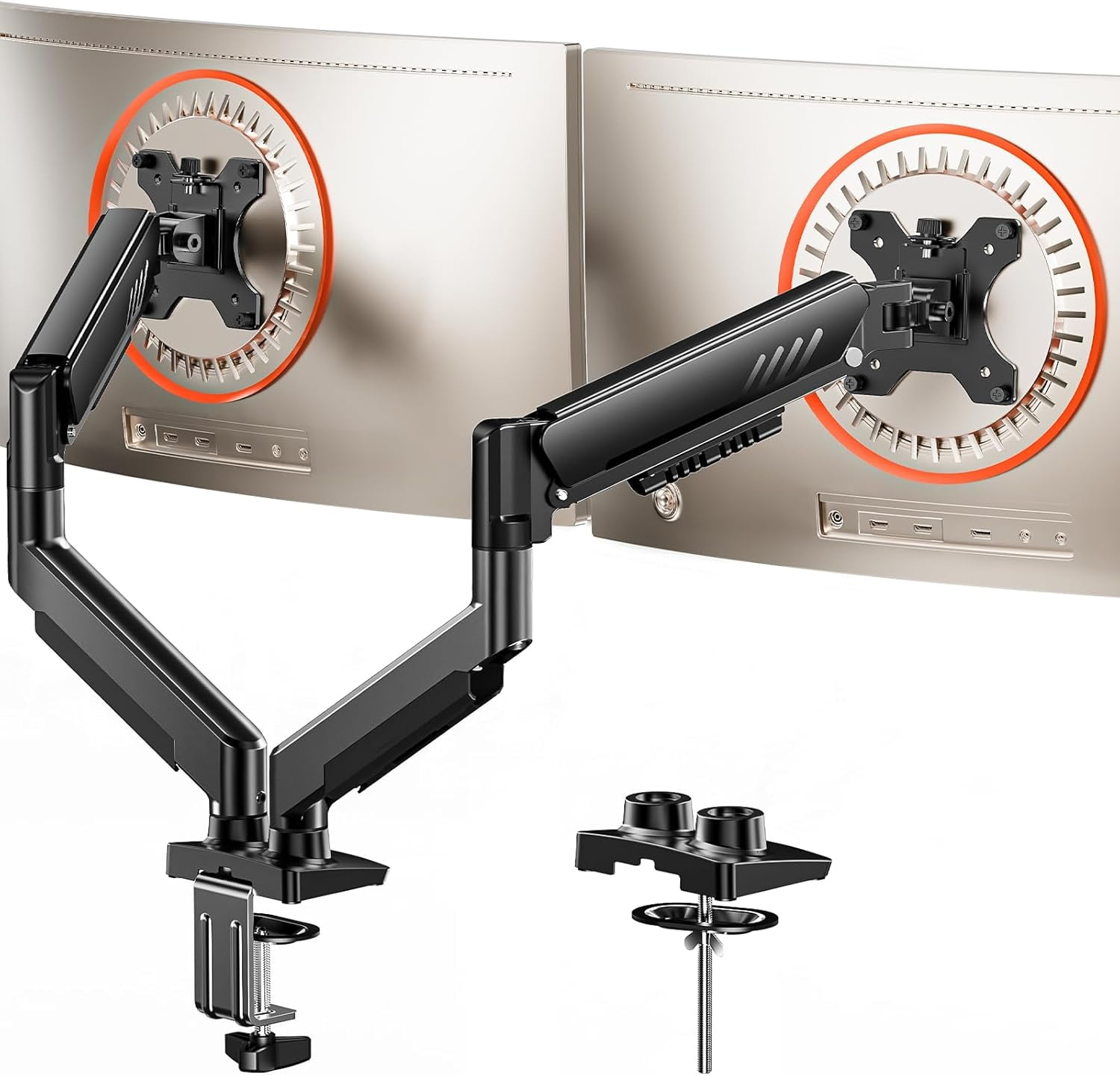 Dual Monitor Arm, Full Adjustable Mount for 13–32″ Screens, Fast ...