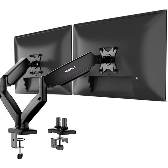 Dual Monitor Desk Mount – Full Motion Gas Spring Arms Fits 13 to 32 ...