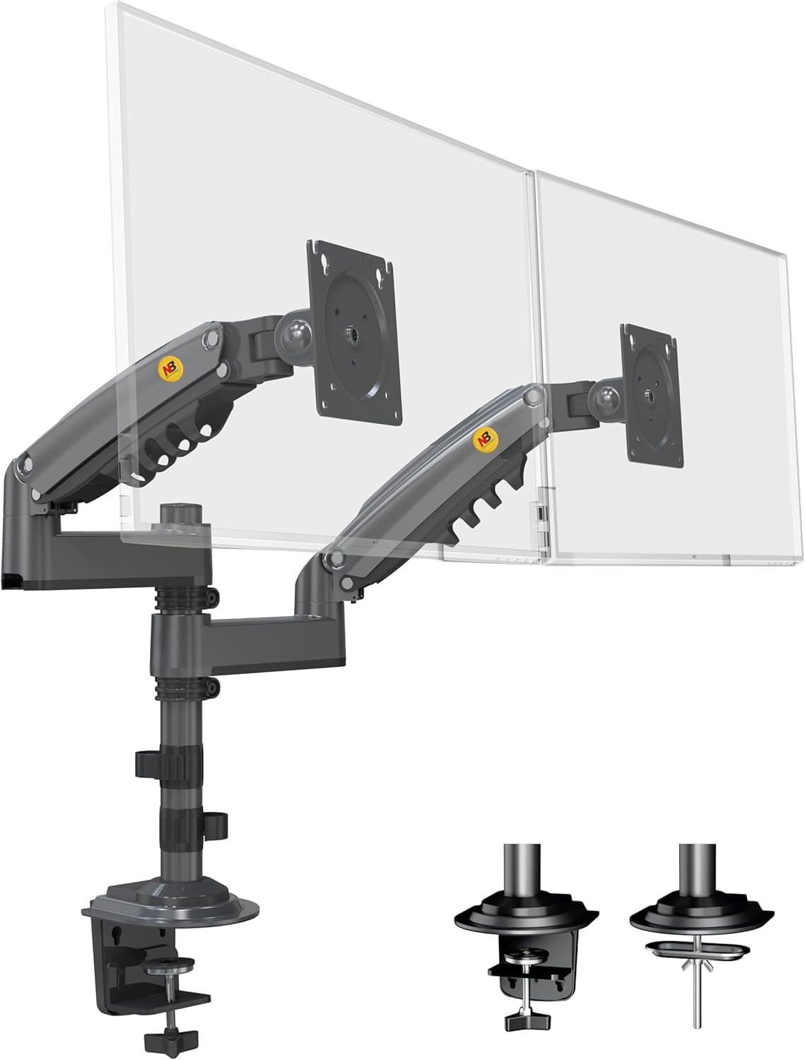 Dual Monitor Desk Mount Stand Full Motion Swivel Computer Monitor Arm ...