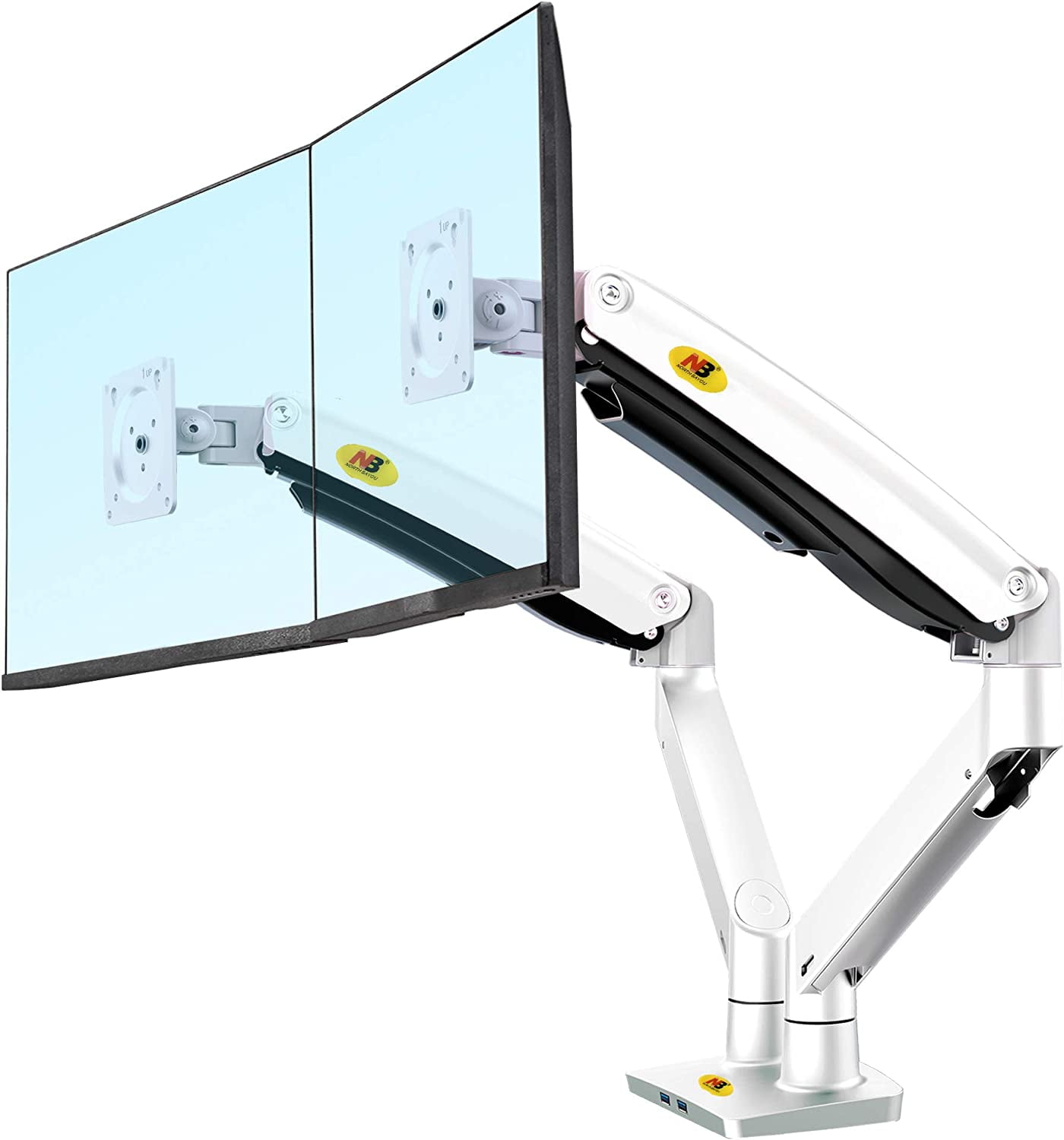 Dual Monitor Desk Mount Stand Full Motion Swivel Computer Monitor Arm ...
