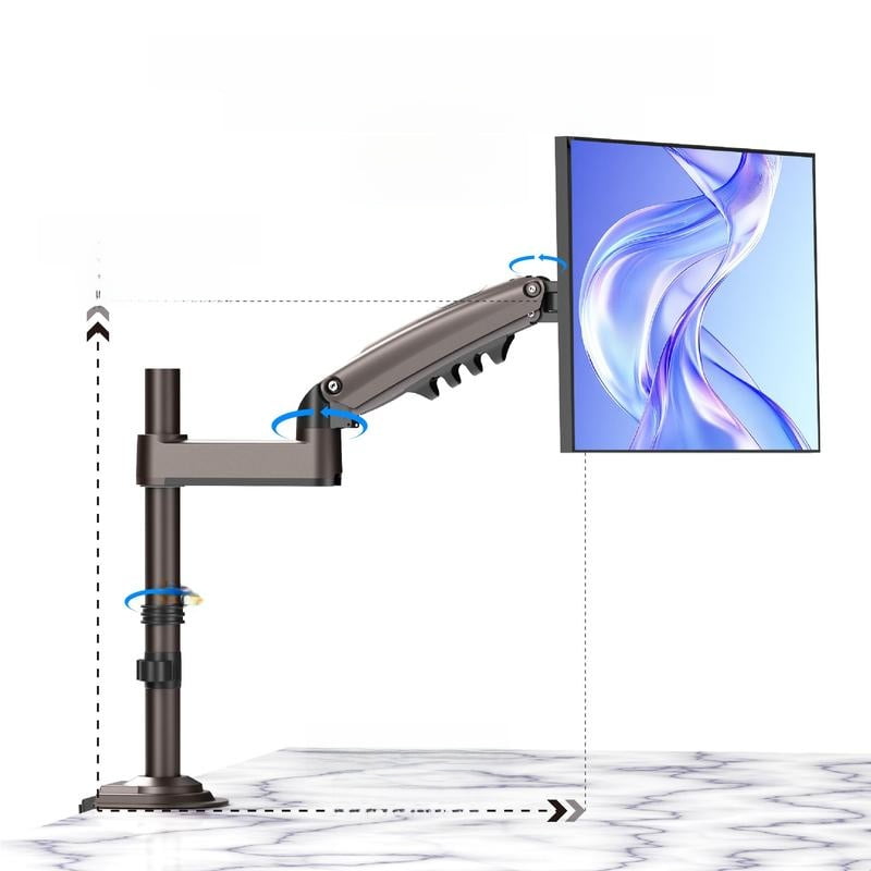 Dual Monitor Gas Spring Mount Stand - Adjustable VESA Arm for 30 ...