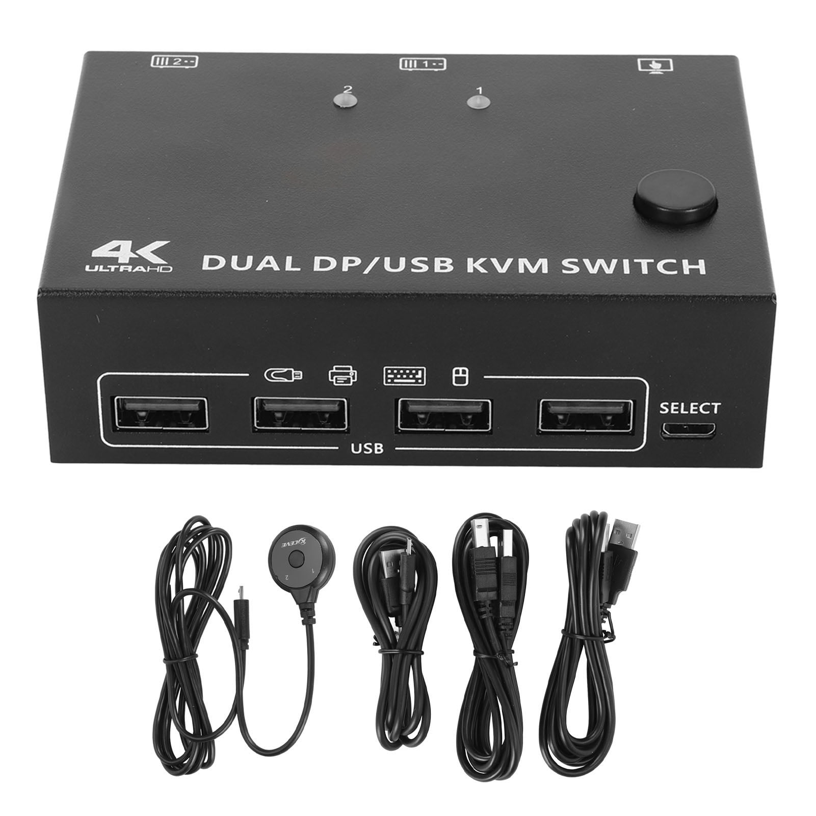 Dual Monitor KVM Switch 4K 60Hz KVM Extended Display Switcher Monitor ...