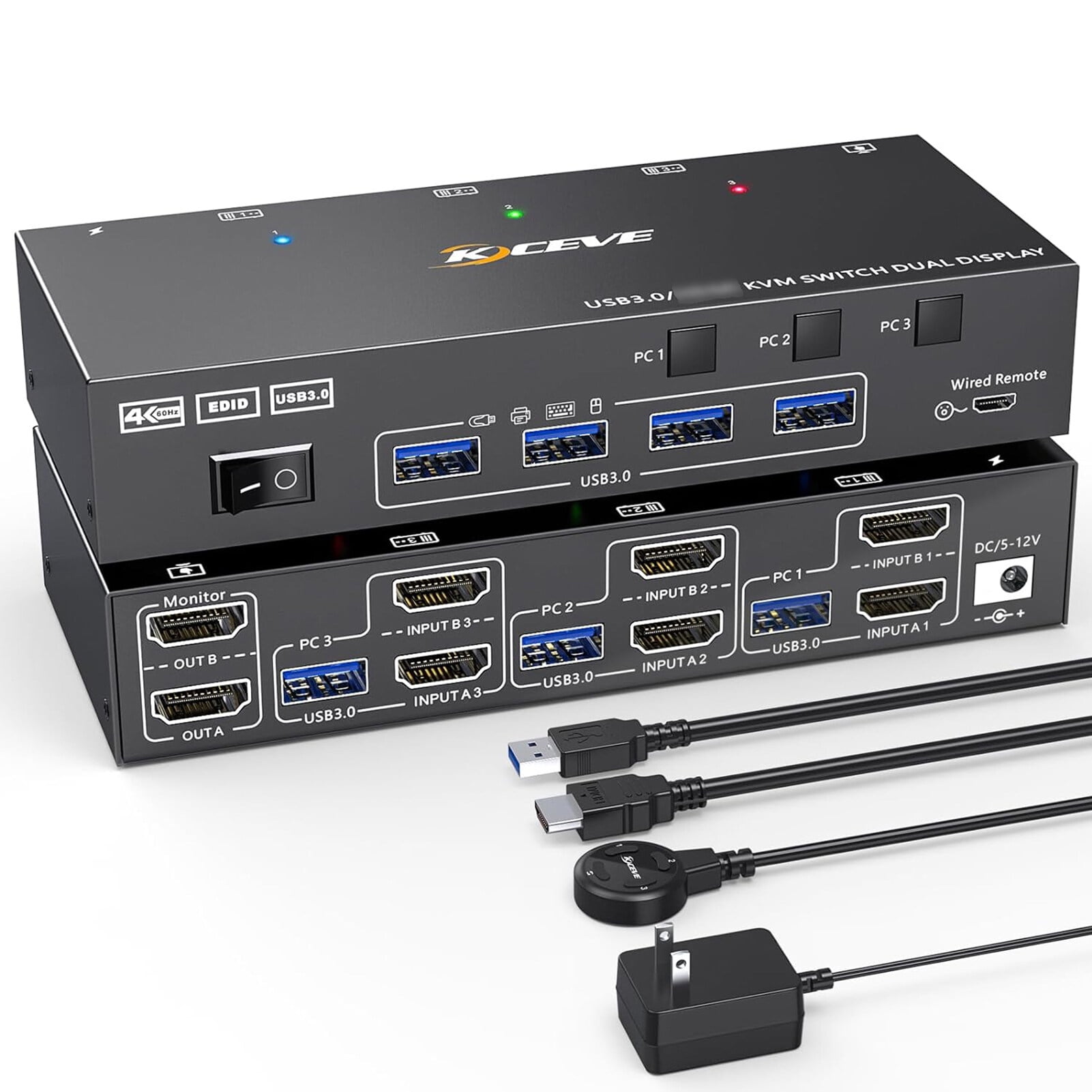 Dual Monitor KVM Switch USB 3.0 HDMI-Compatible KVM Switch 2 Monitors 3 ... Dual Monitor KVM Switch USB 3.0 HDMI-Compatible KVM Switch 2 Monitors 3 ...