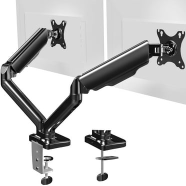 VIVO White Dual Monitor Desk Mount Adjustable Stand, Fits Screens up to ...
