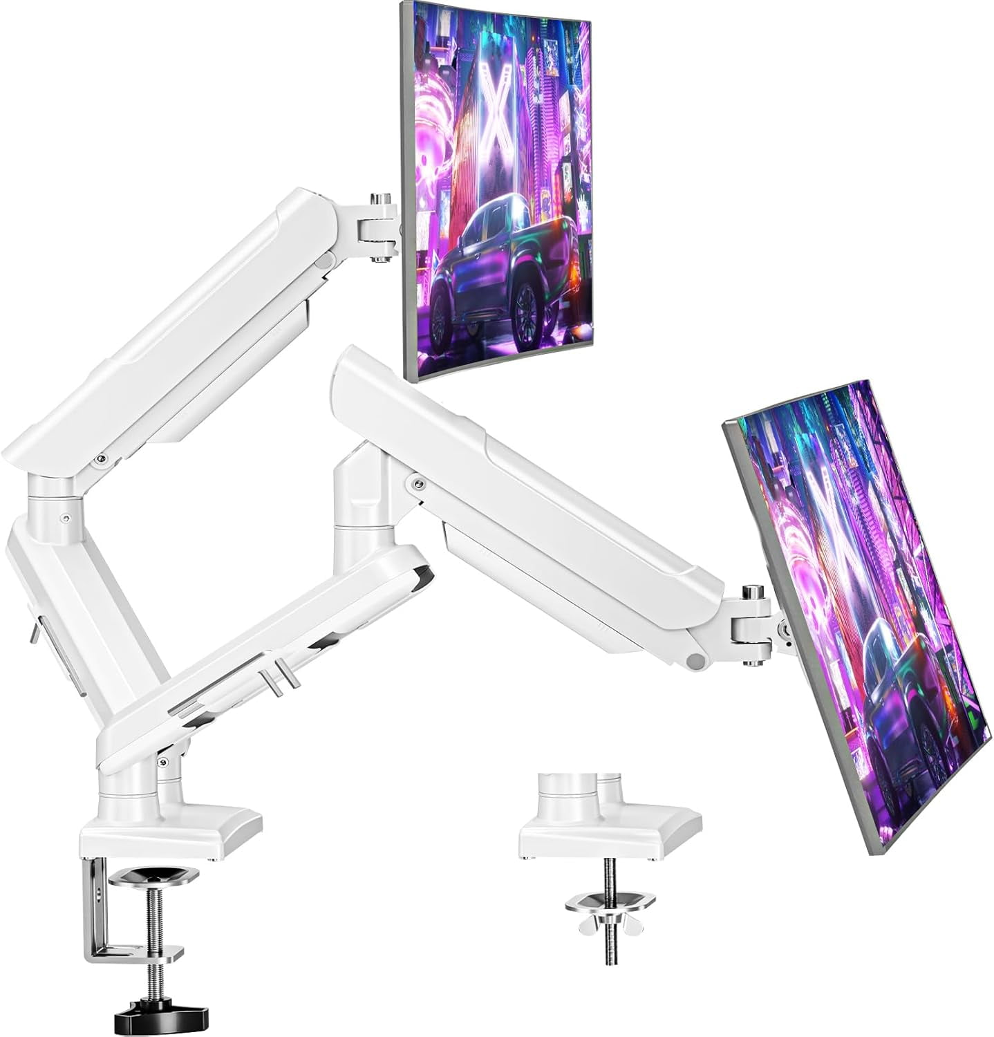 Dual Monitor Mount for 13-32 Inch Screens, Gas Spring Monitor Stand for ...