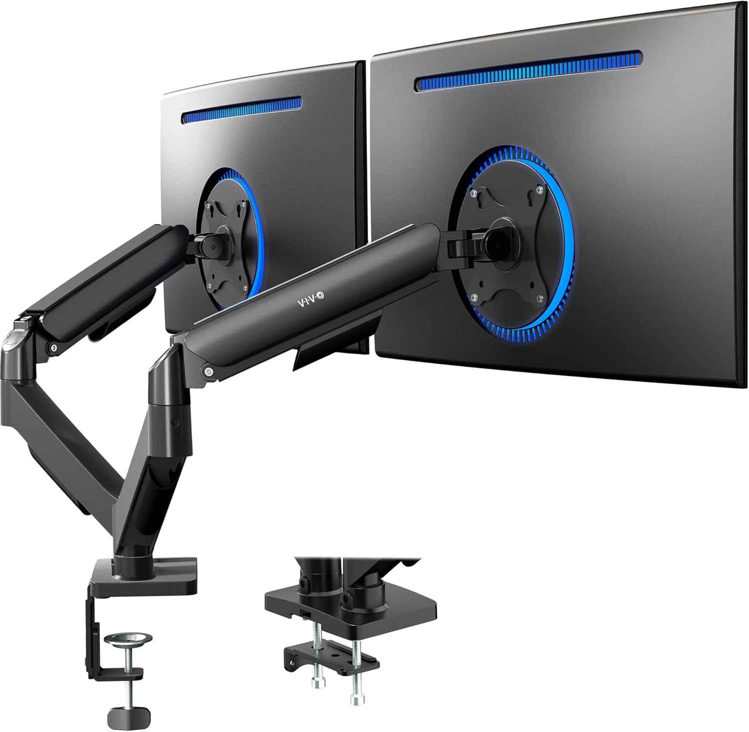 Dual Monitor Mount for 2 Monitors up to 30 inches, Heavy Duty Dual ...